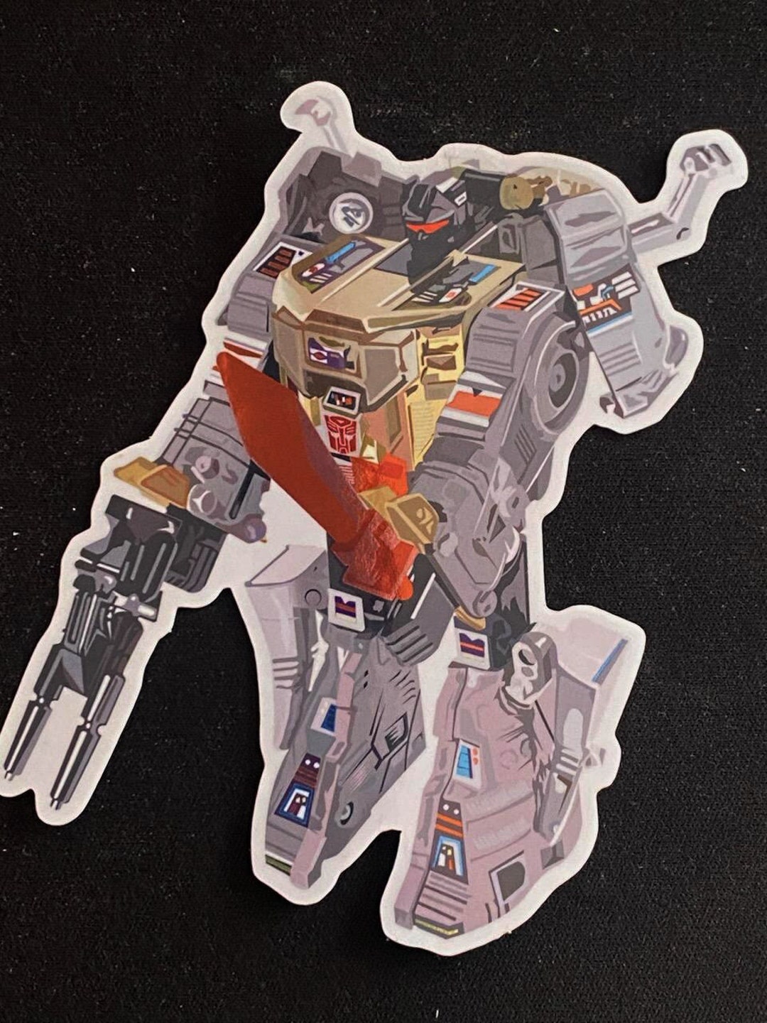 Transformers Grimlock Toy Illustration VINYL STICKER Mirror Finished - Etsy