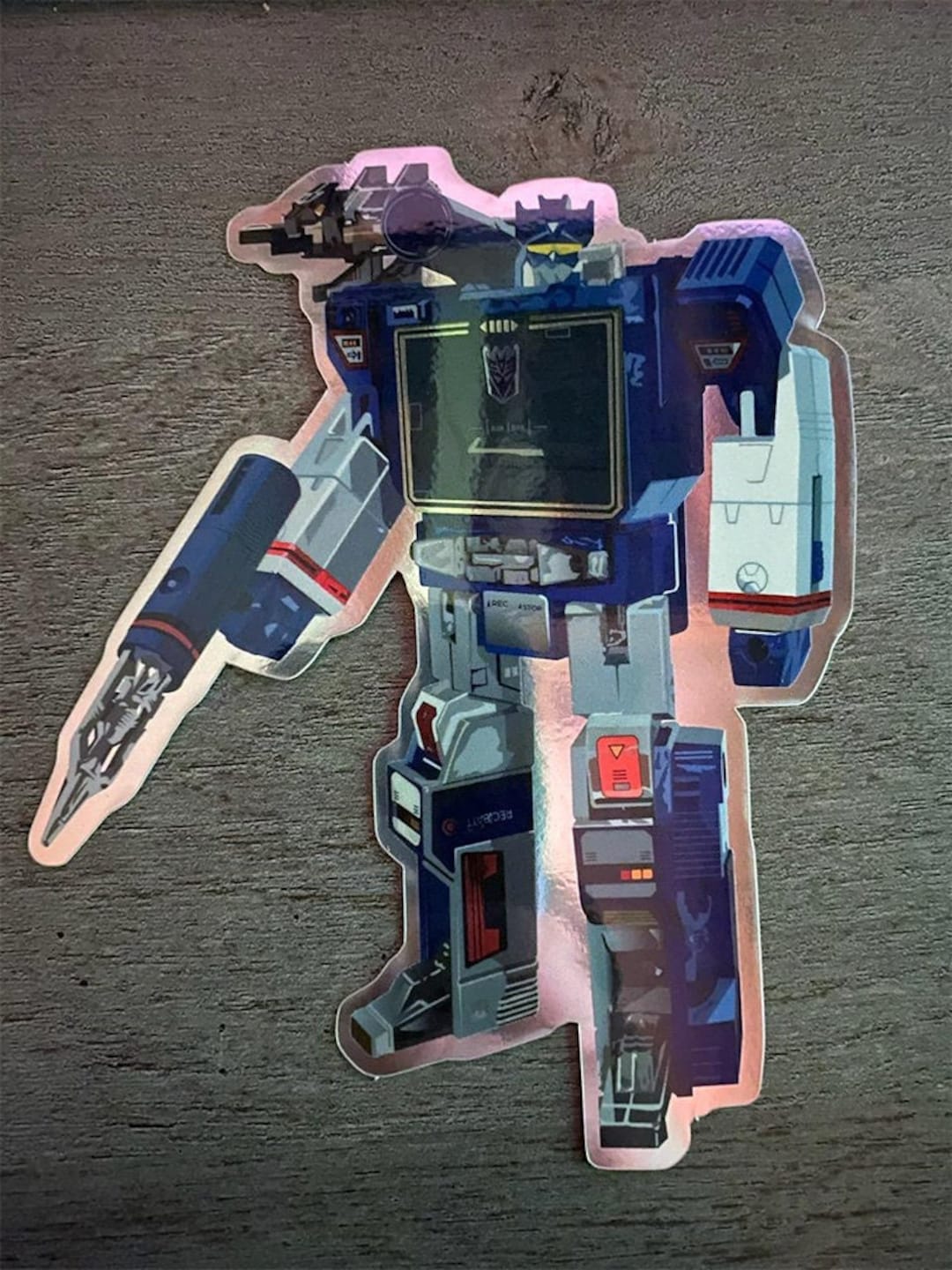 Transformers SOUNDWAVE Toy Illustration VINYL STICKER Mirror Finished ...