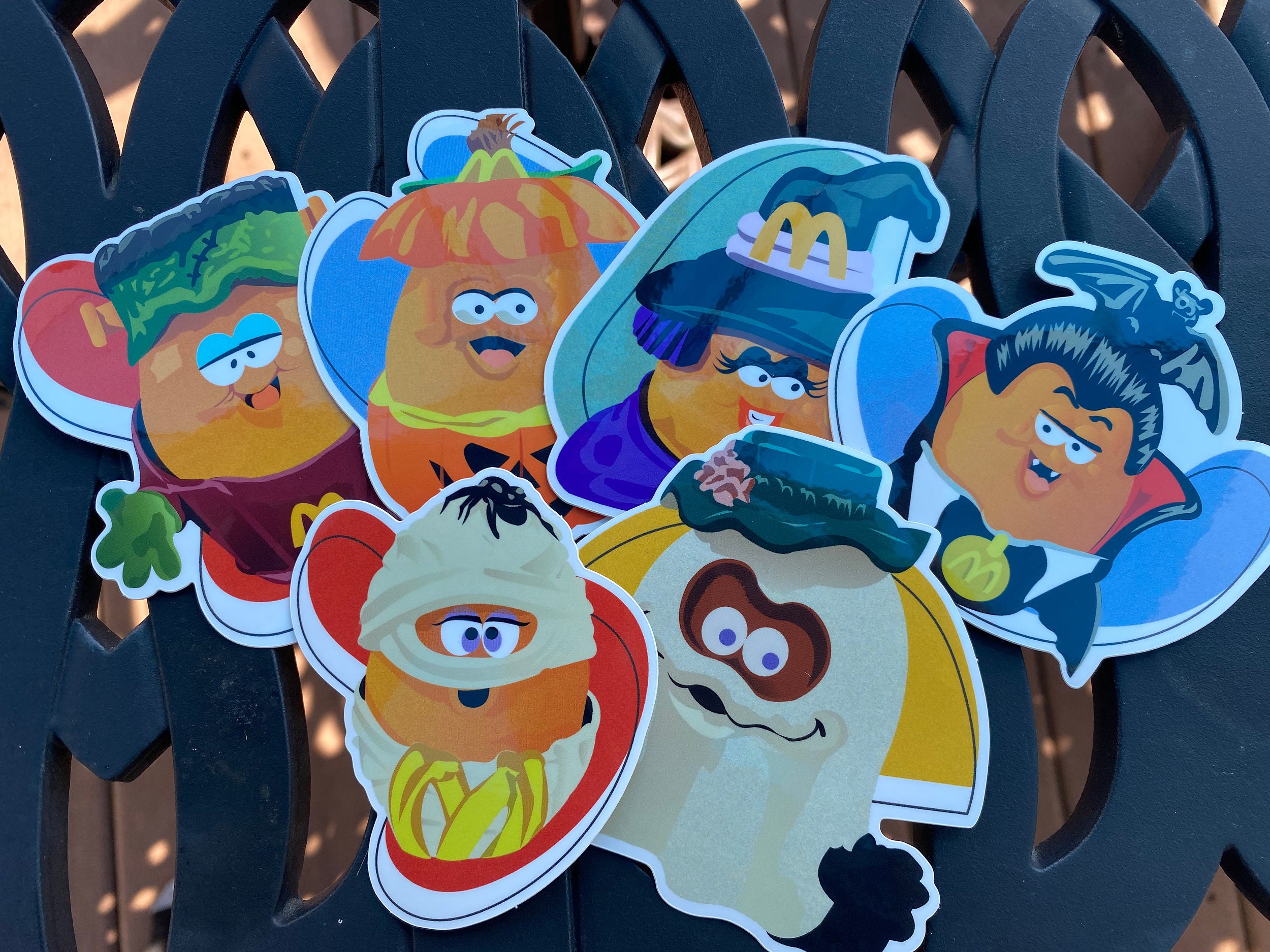 Mcd's Nugget Buddies - Set of 6 VINYL STICKERS - Inspired by Mcdonald's ...