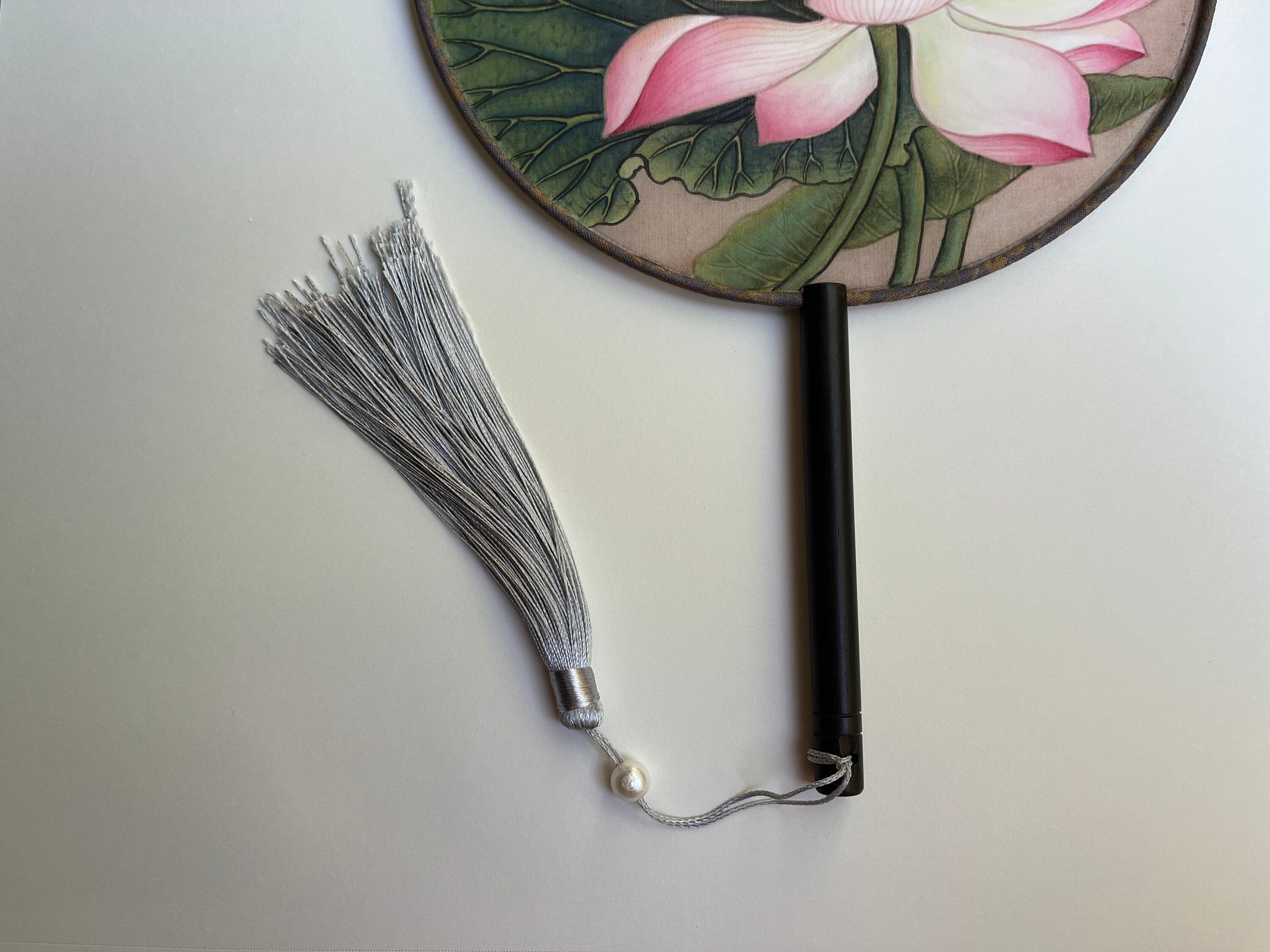 Original Chinese Traditional Hand-painted Fan, Watercolor, Lotus Flower ...