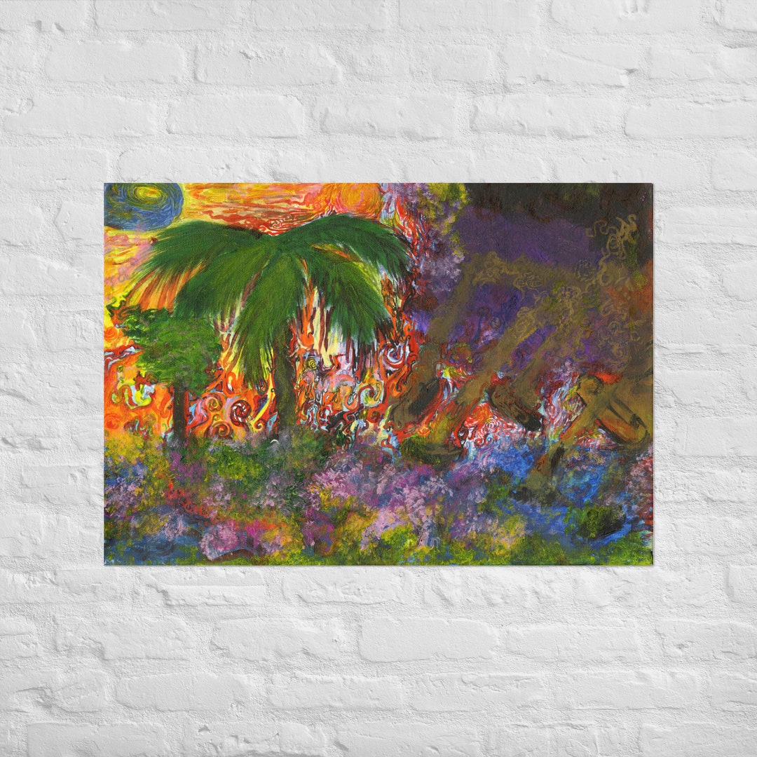 Trippy Abstract Poster - Shimmering Sunrise - Sunset Coagulating ...