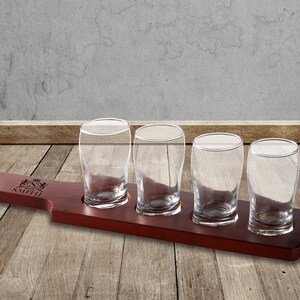 Personalized Monogram Beer Flight Board, Beer Flight Set, Engraved ...