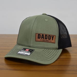 Custom Dad Est Patch Hat, Dad Trucker Hat, Custom Dad Hat, Leather ...