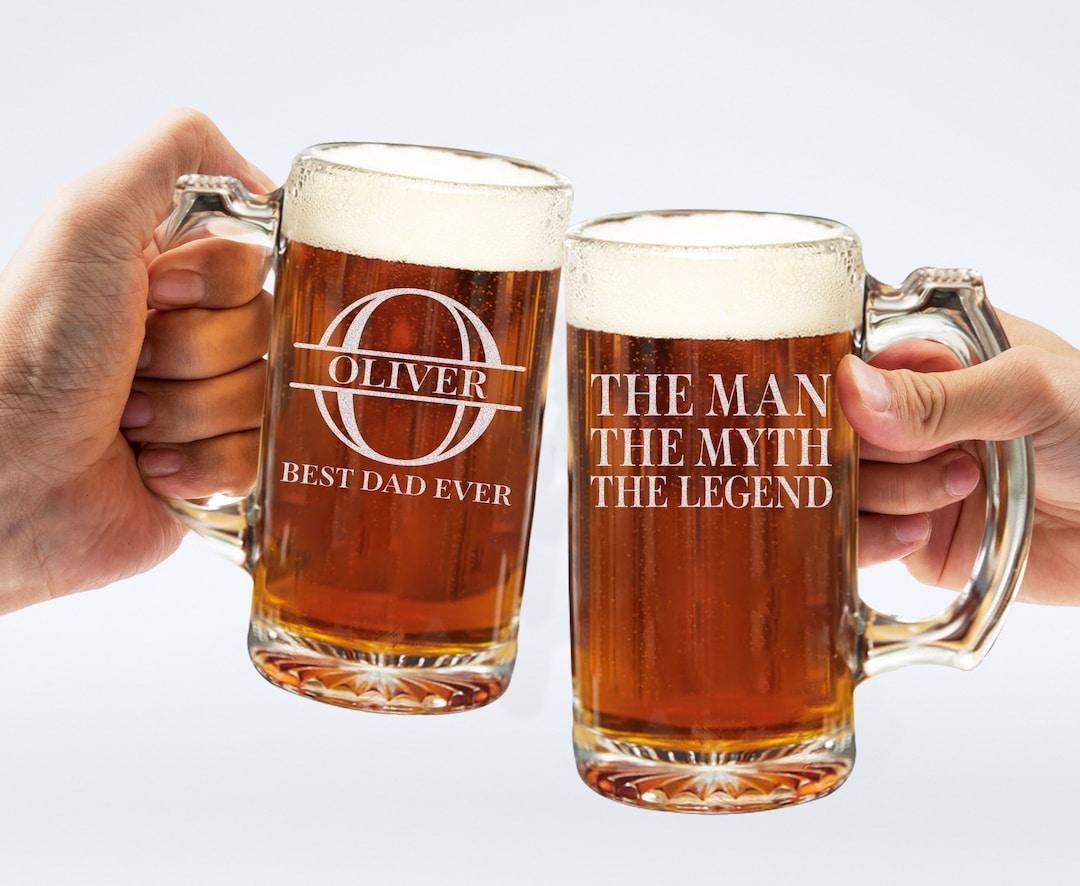 Personalized Monogram Beer Mugs, Groomsman Beer Mug, Bachelor Party ...