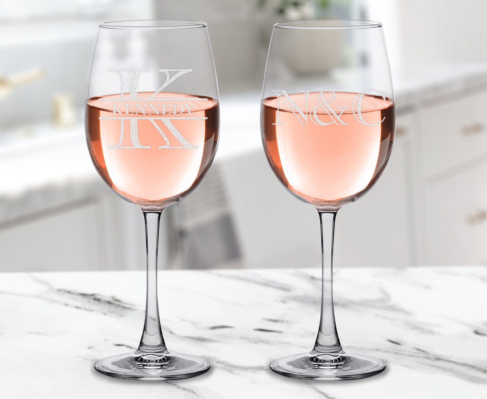 Custom Monogram Wine Glass Custom Engraved 12oz Wine Glass - Etsy