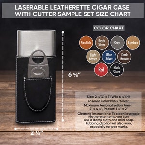 Personalized Cigar Case and Cutter, Leather Cigar Holder With Cutter ...