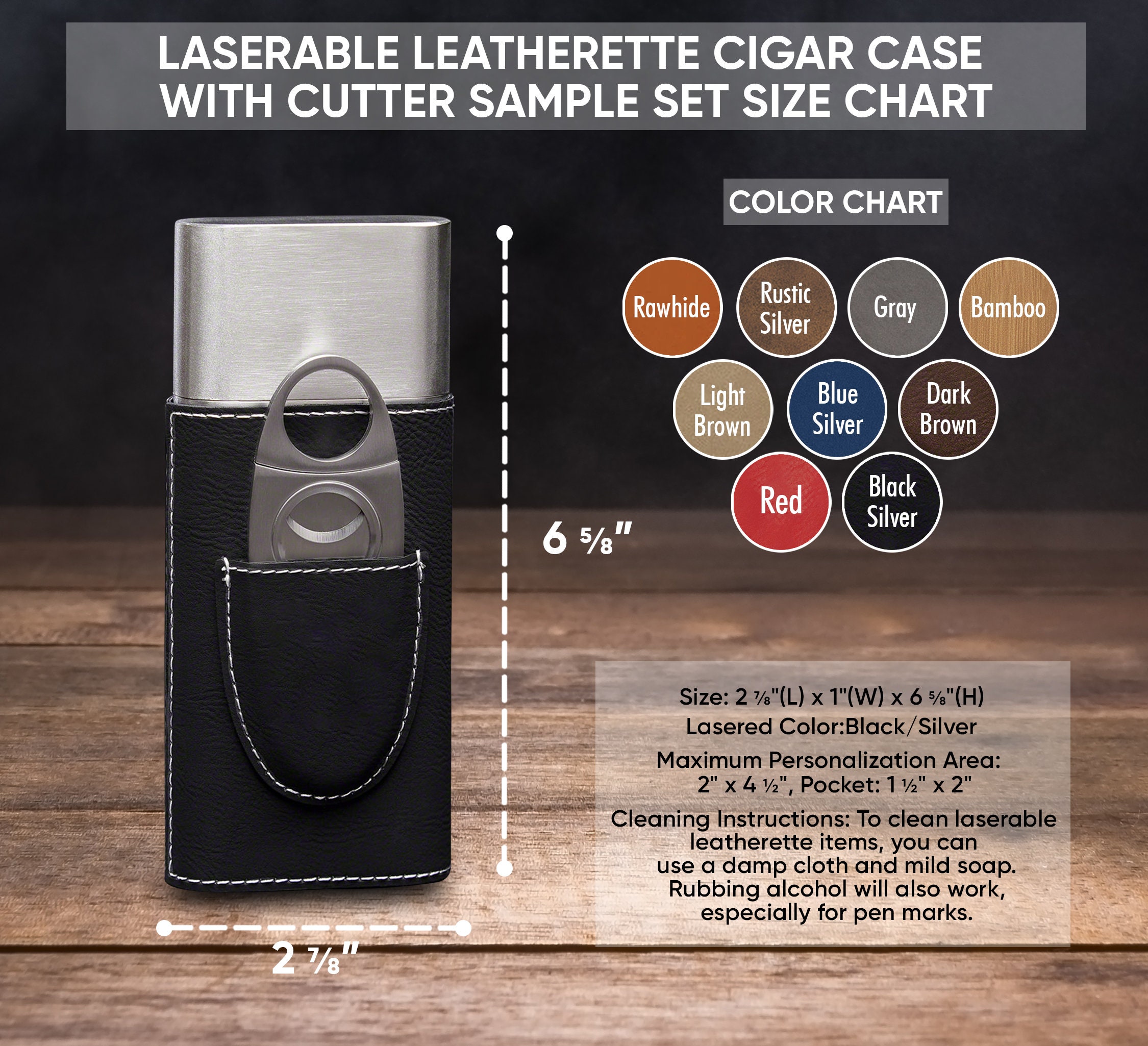 Personalized Cigar Case and Cutter Engraved Cigars Holder - Etsy