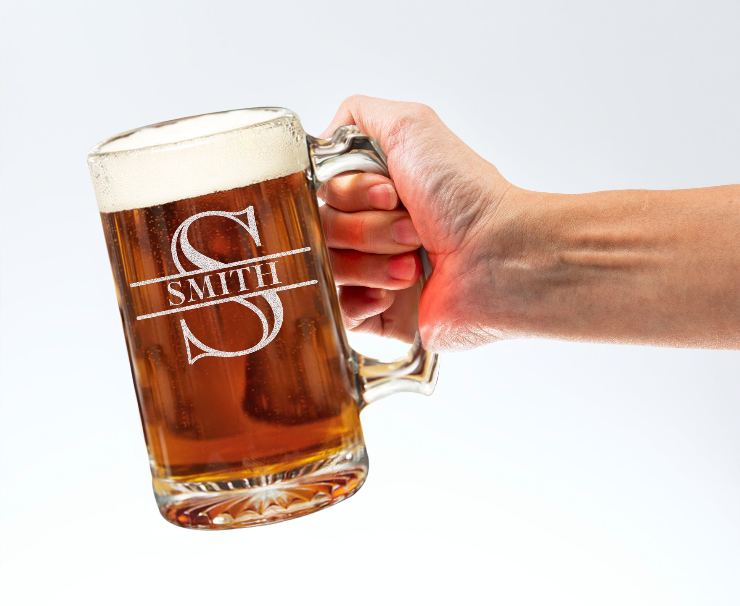 Personalized Monogram Beer Mugs Groomsman Beer Mug Bachelor - Etsy