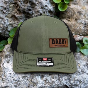 Custom Dad Est Patch Hat, Dad Trucker Hat, Custom Dad Hat, Leather ...