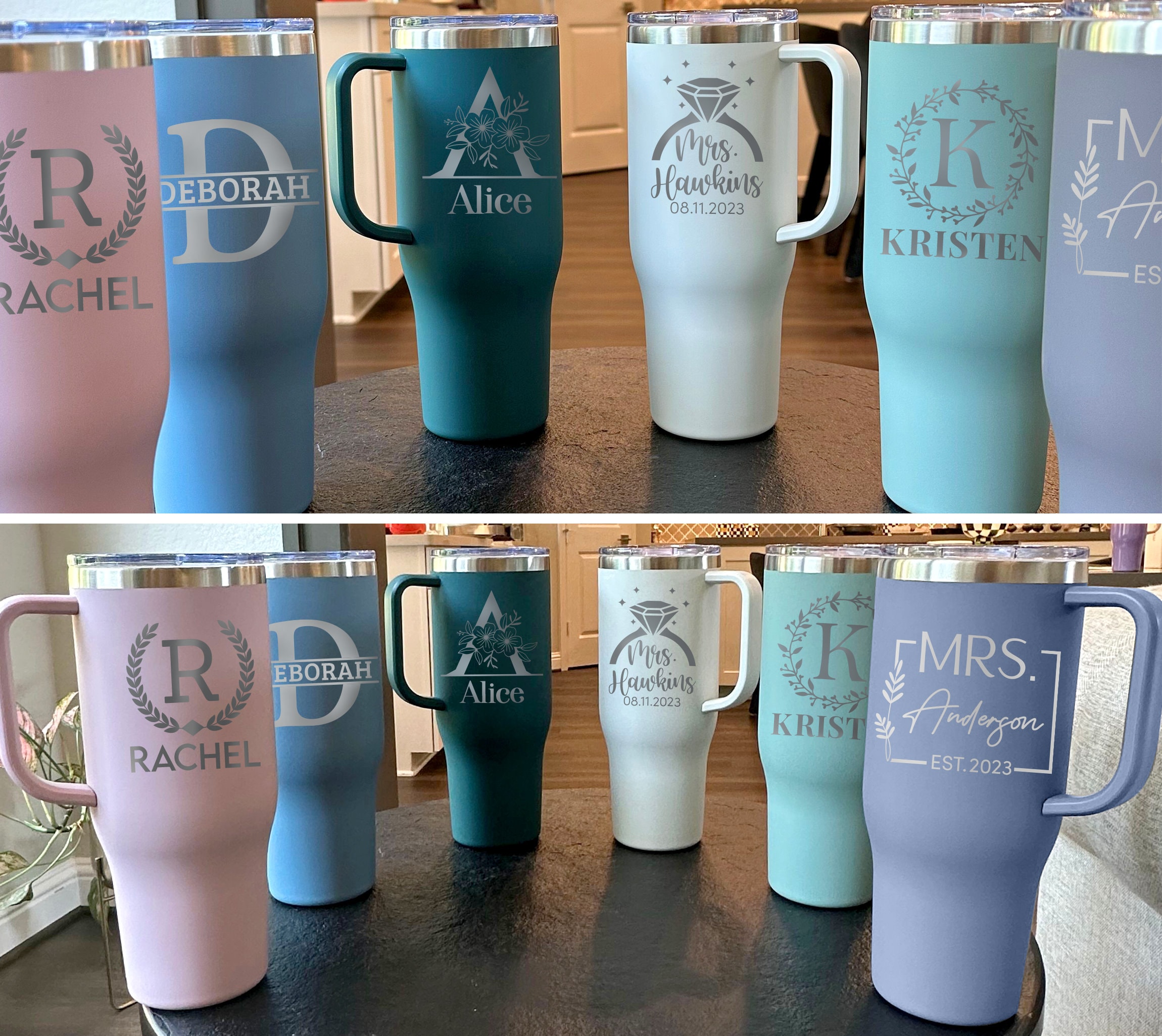 Personalized Engraved Tumbler With Handle 40 Oz Stainless - Etsy