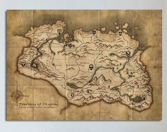 Tamriel Map Art - Etsy