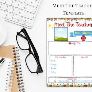 Editable Meet the Teacher Template| Canva Template|back to ...
