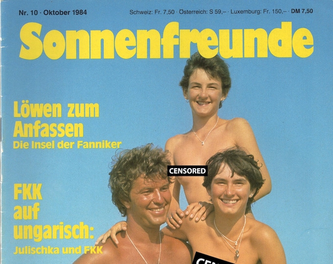 Sonnenfreunde 1984 N10 FKK Magazine Magazine Naturism Nudism Naturist - Etsy Canada