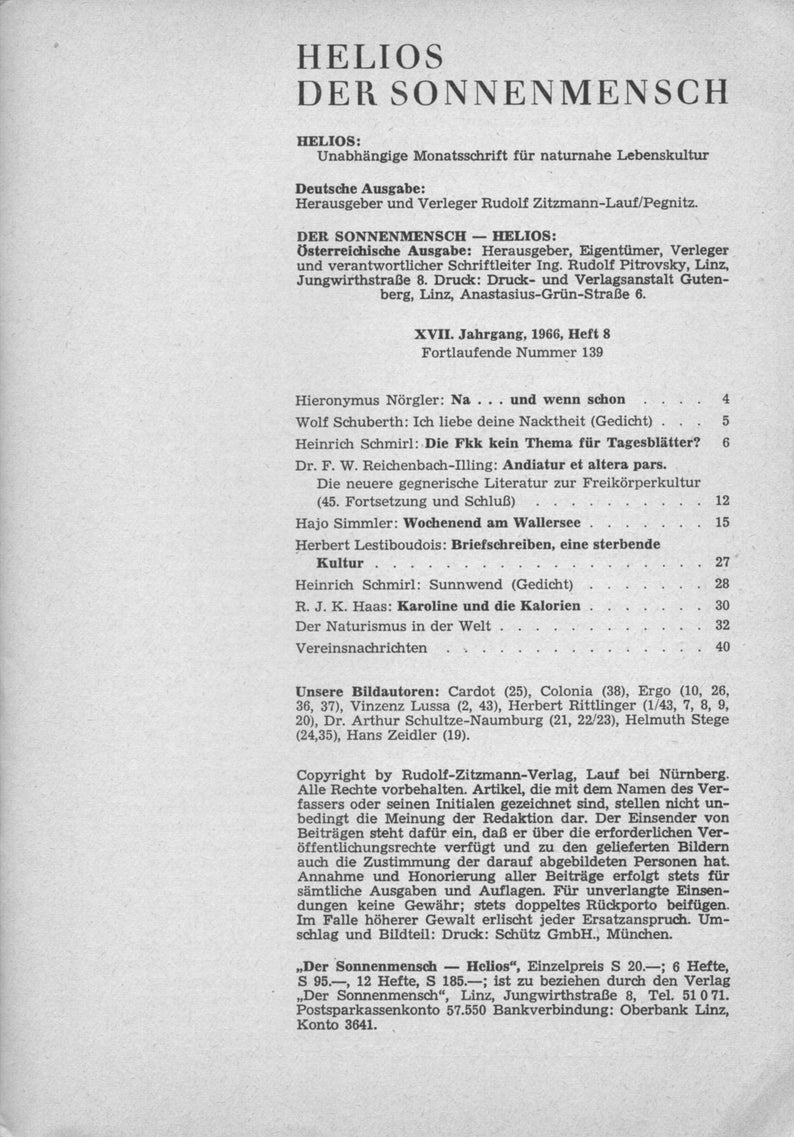 Helios the Sun Man N139 FKK Magazine Magazine Issue - Etsy