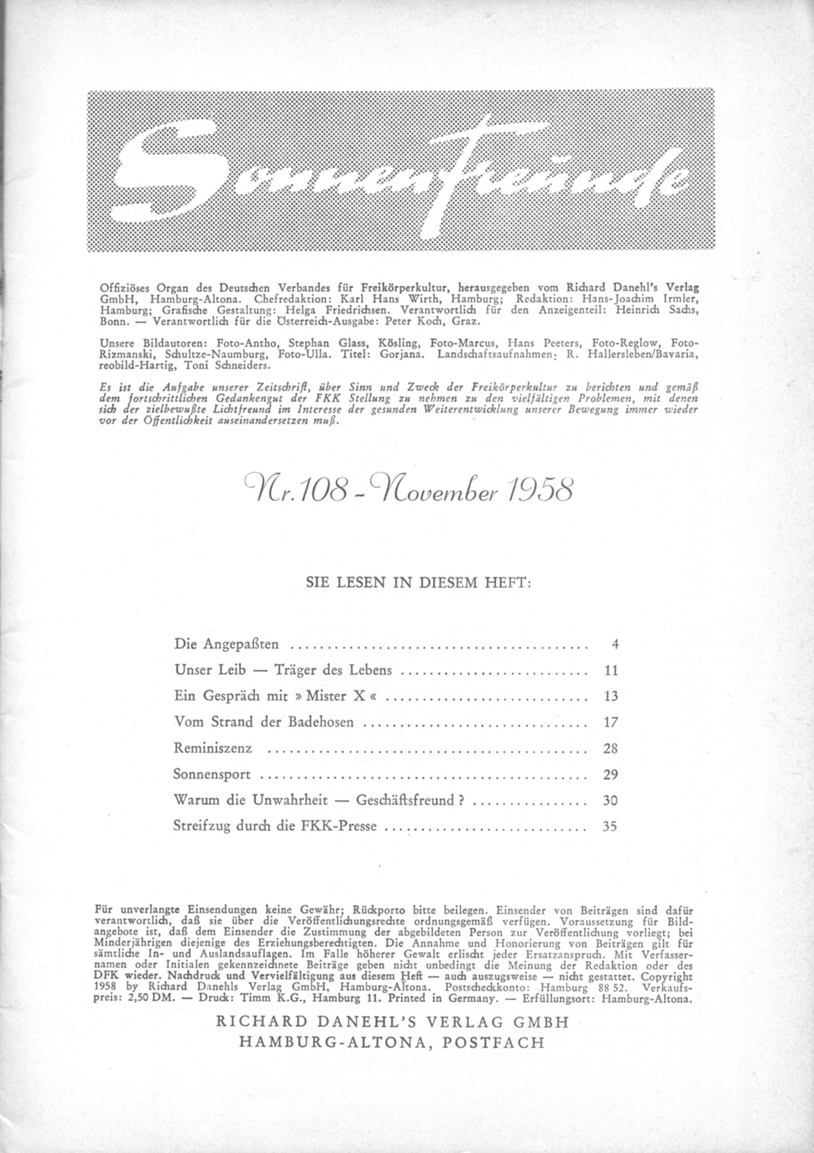 Sonnenfreunde N108 FKK Zeitschrift Magazin Heft - Etsy.de