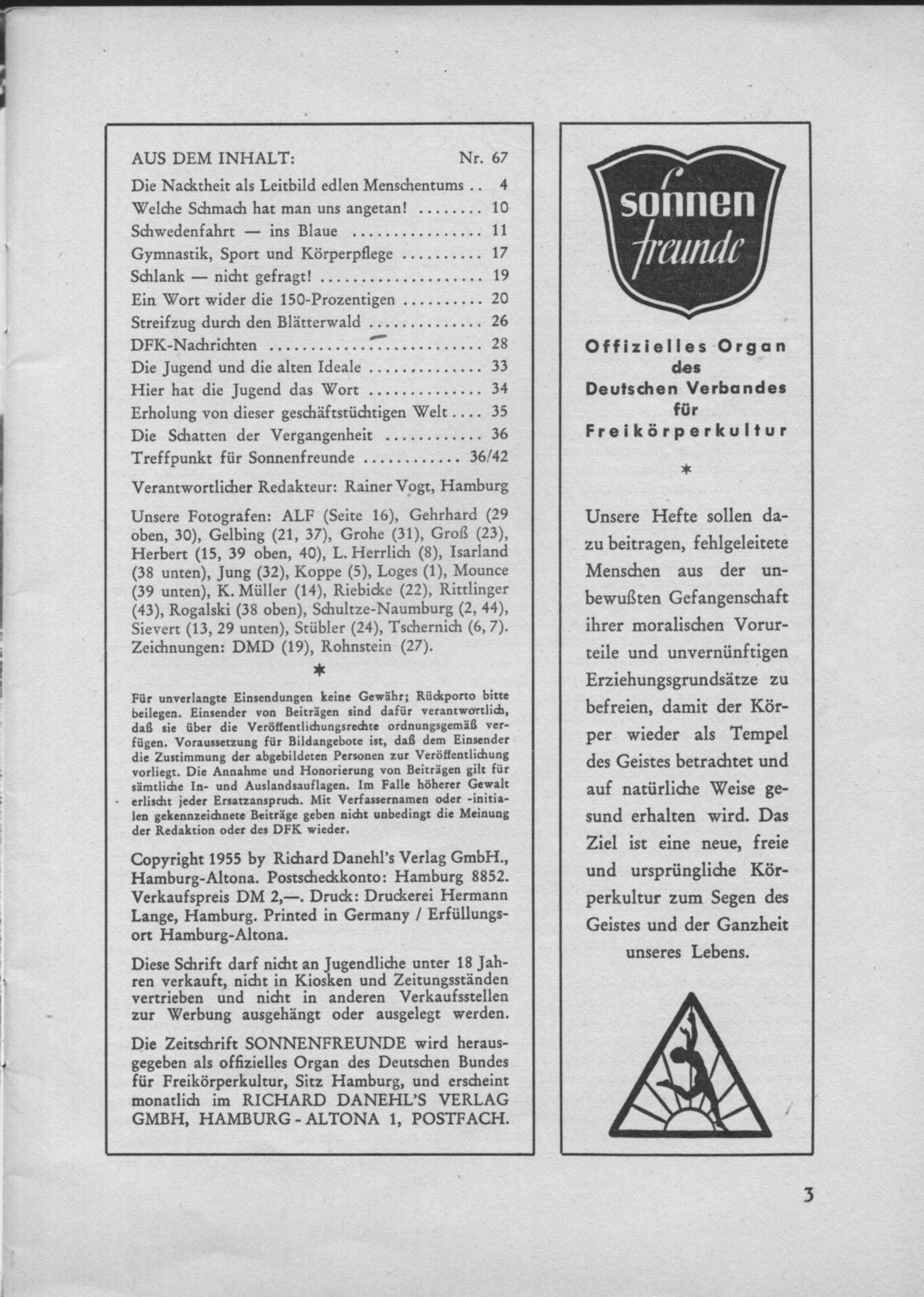 Sonnenfreunde N67 FKK Zeitschrift Magazin Heft - Etsy Australia