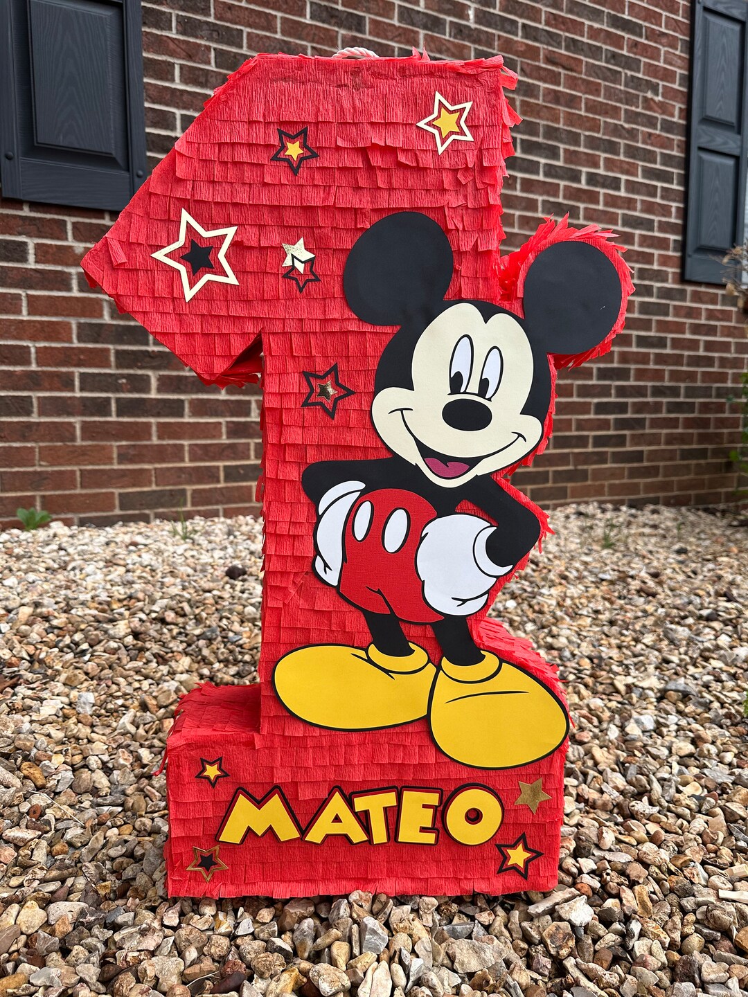 Mickey Mouse Number Inspired Personalized Birthday Piñata - Etsy