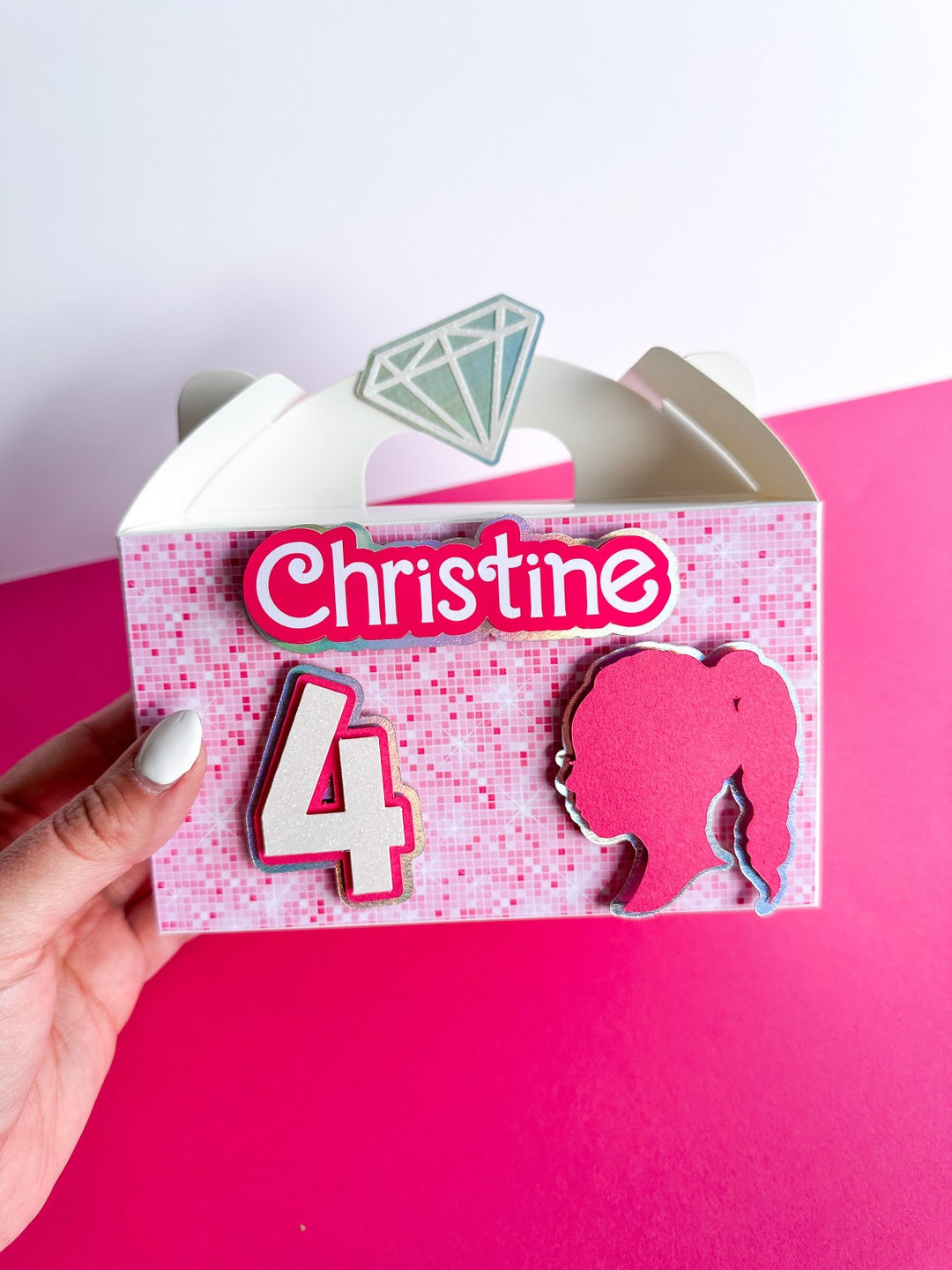 Barbie Inspired Gable Box Personalized Party Favor - Etsy
