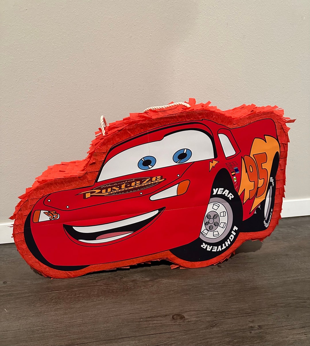 Cars Lightning Mcqueen Inspired Personalized Piñata - Etsy