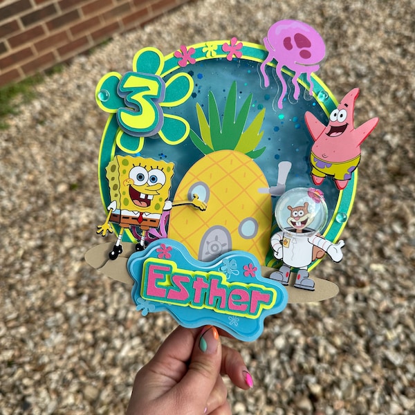 Spongebob Cake Topper - Etsy