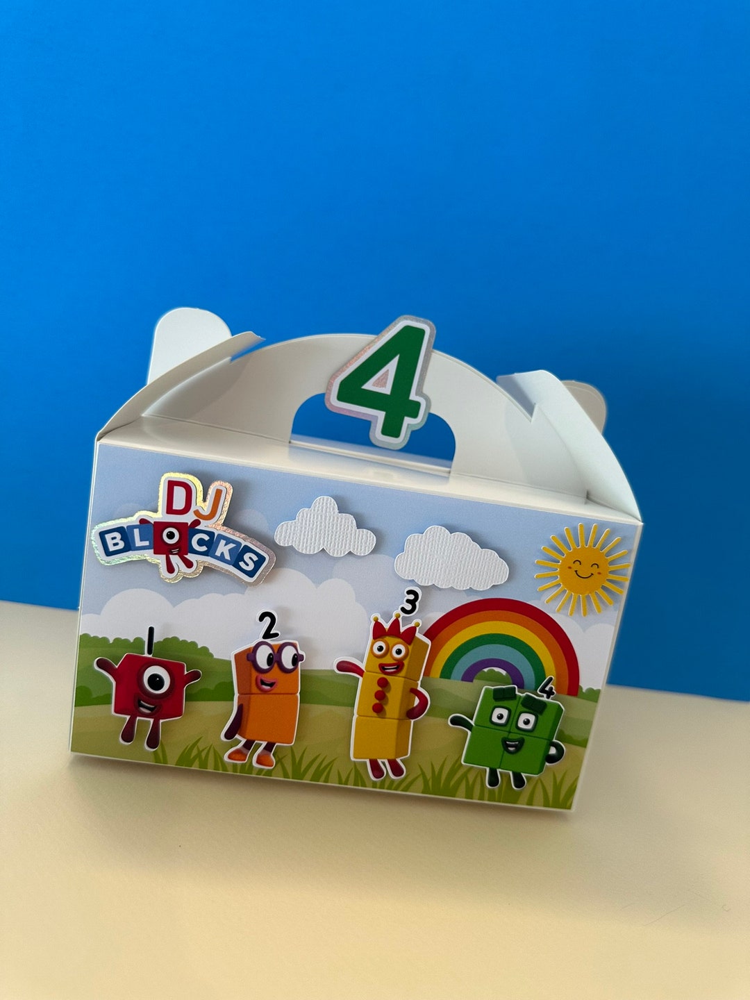 Numberblocks inspired gable box personalized Party favor - Etsy Portugal