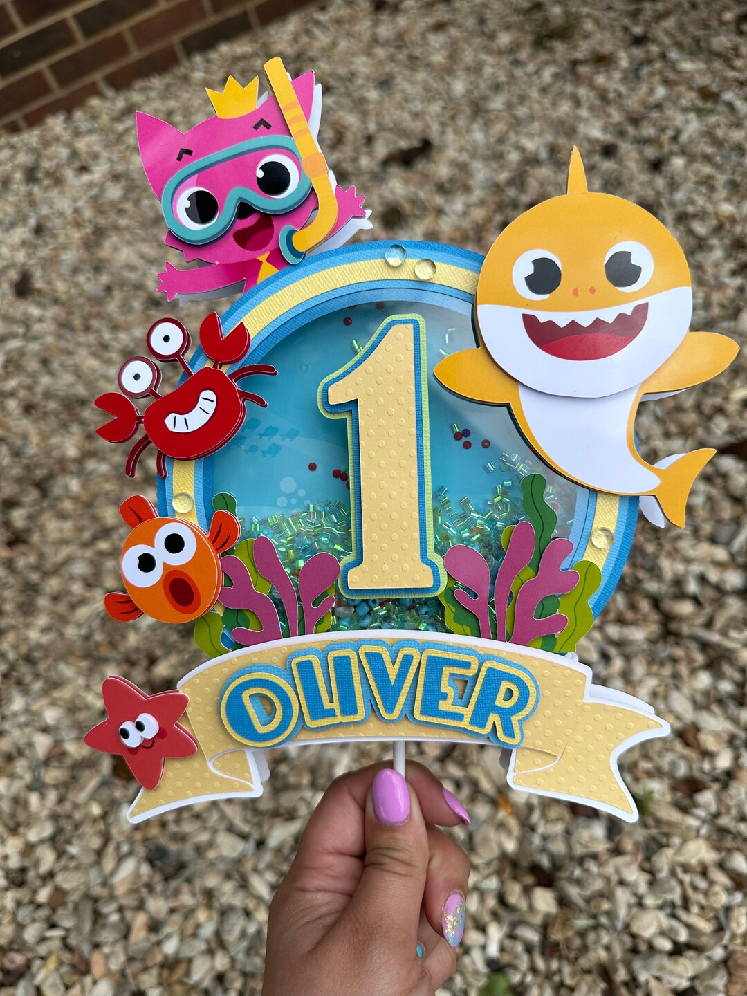 Baby Shark Inspired Cake Topper - Etsy