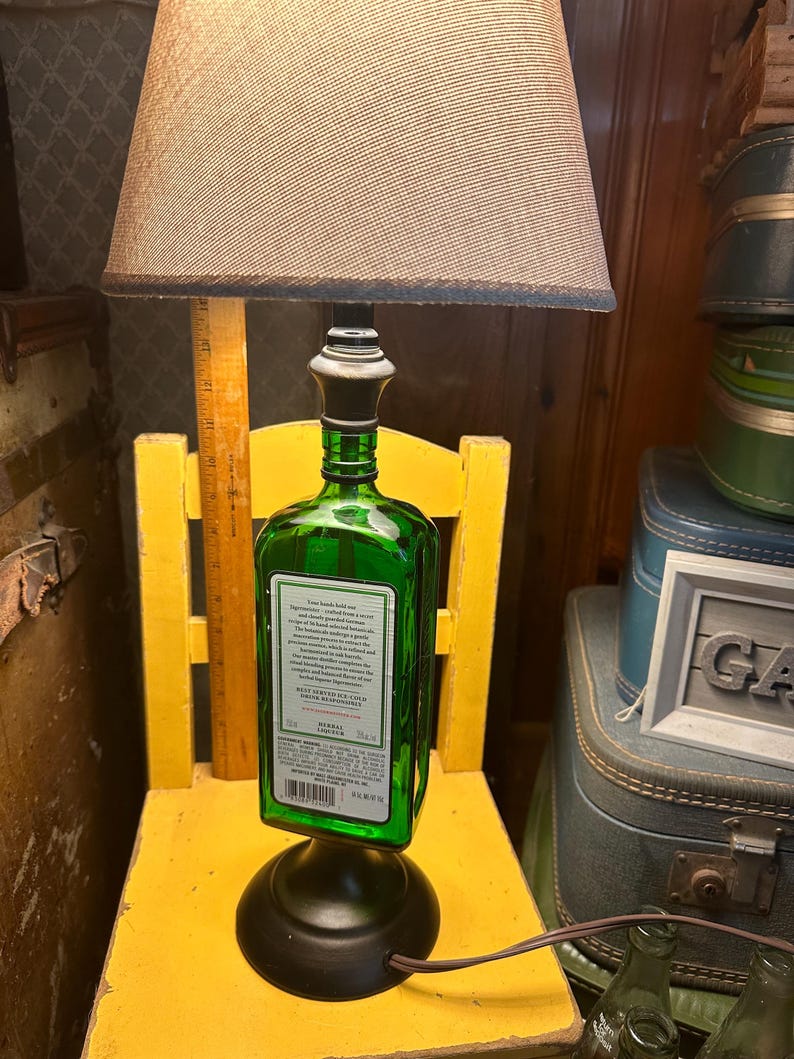 Reclaimed/repurposed Jägermeister Bottle Lamp, Bottlelamp UNIQUE ...