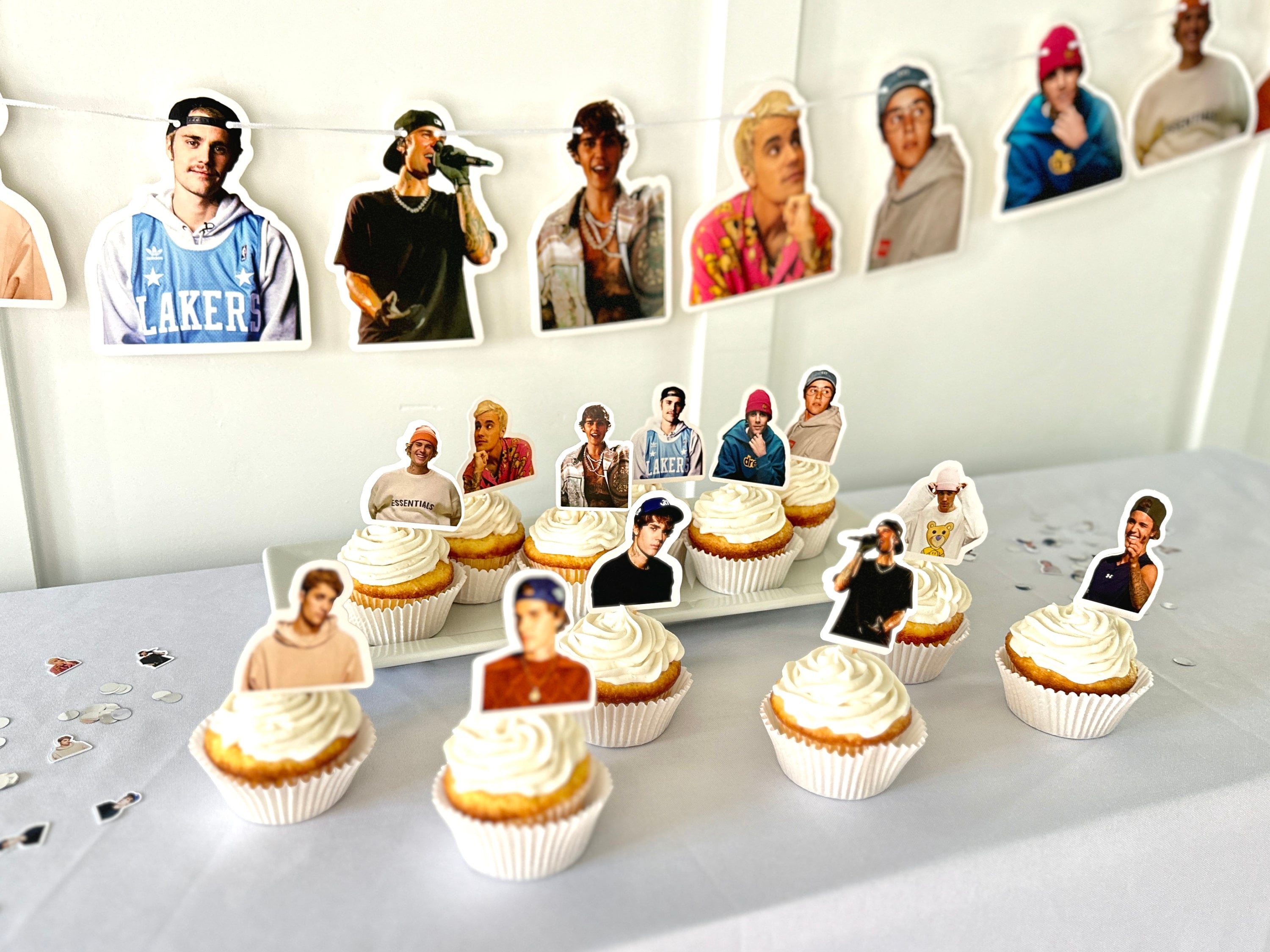 Justin Bieber Edible Cupcake Toppers