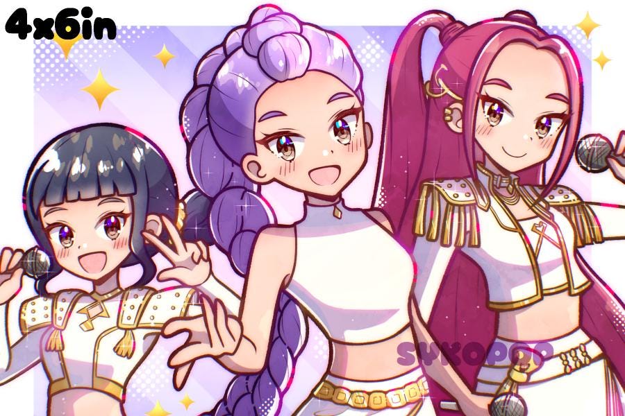 Kpop Demon Hunters - Huntrix Print - Etsy