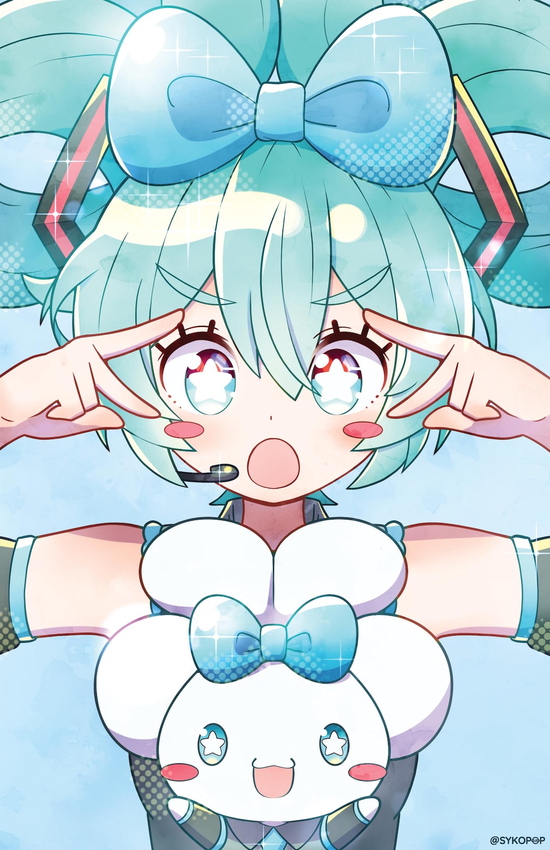 HATSUNE MIKU: Cinnamiku Beam! - Print/poster (11x17" and 4x6") - Etsy