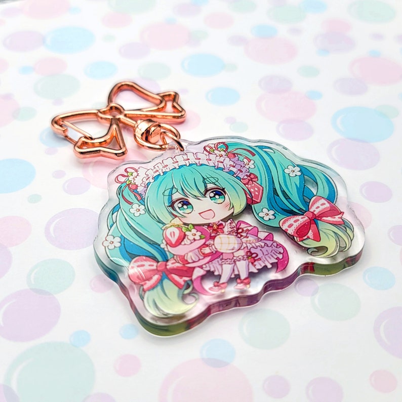 15th Anniversary strawberry Hatsune Miku Acrylic - Etsy