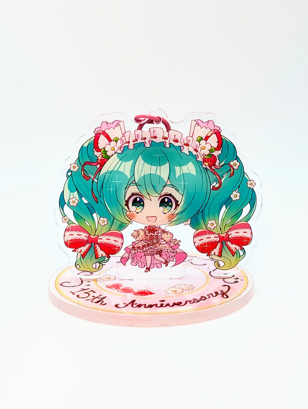 15th Anniversary Miku Chibi Standee Keychain - Etsy