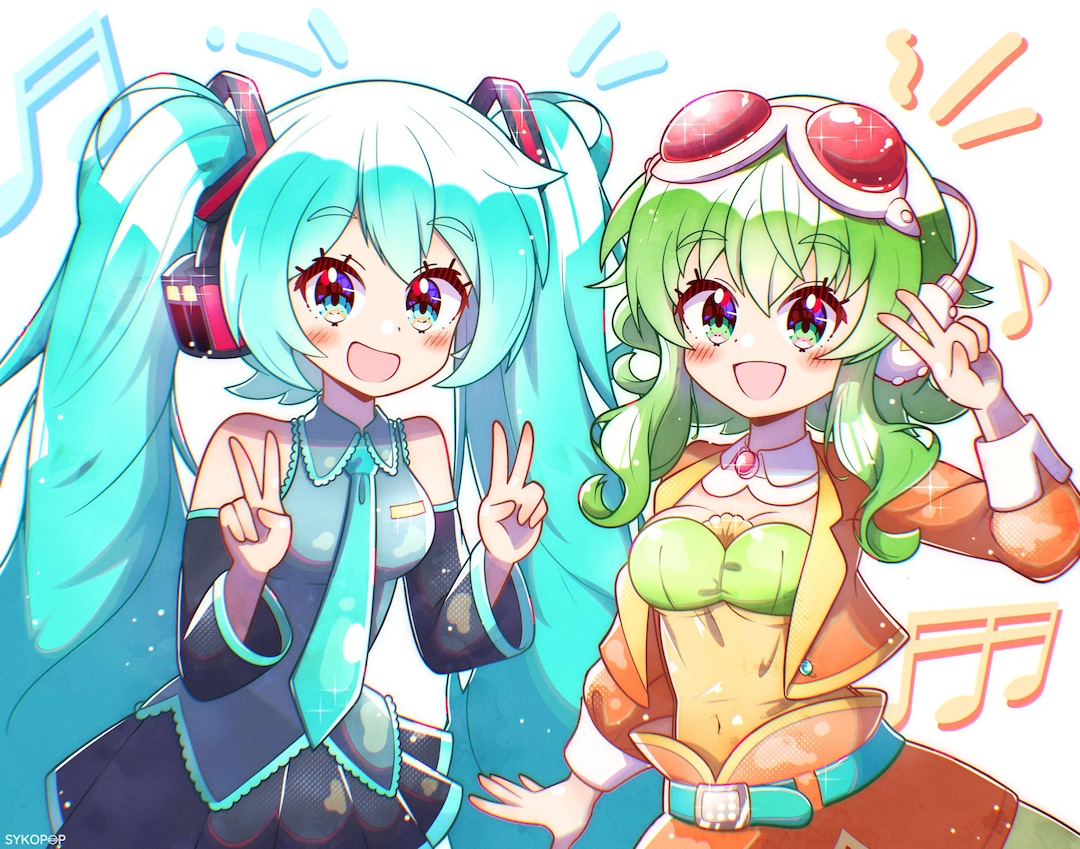 VOCALOID: Hatsune Miku and GUMI - Print/poster (11x14" and 4x6") - Etsy