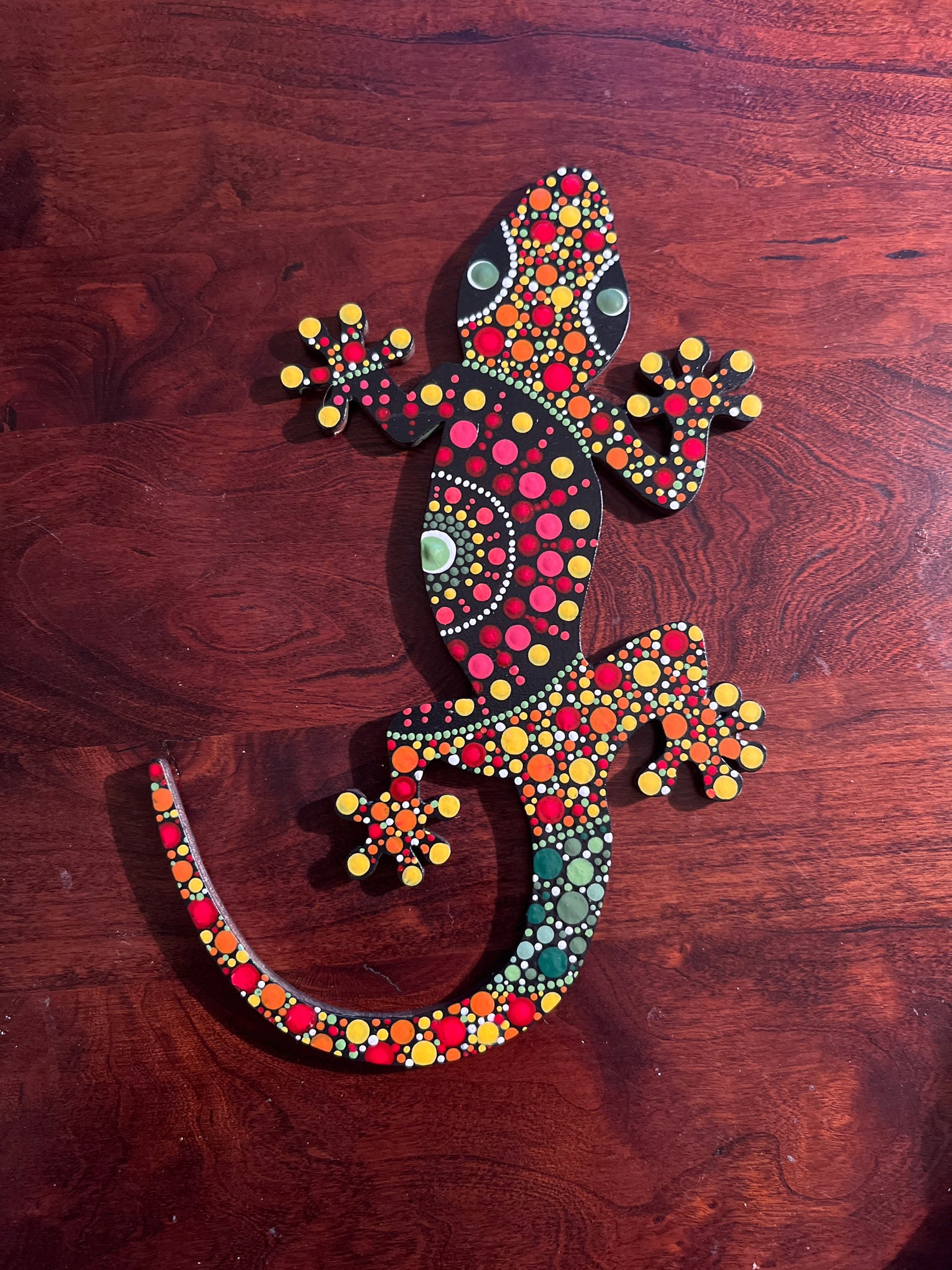Mandala Lizard Hand Painted Wall Art - Etsy