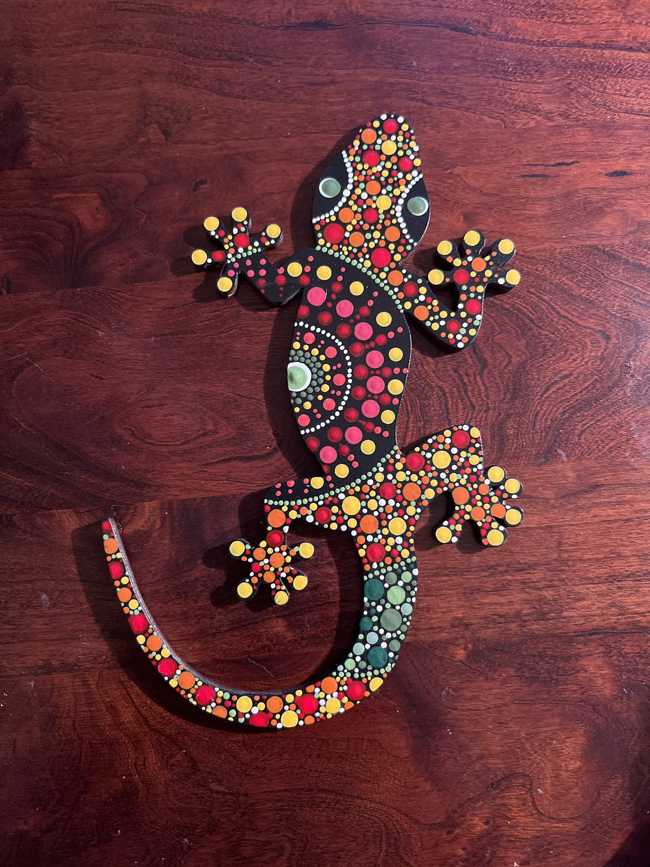 Mandala Lizard Hand Painted Wall Art - Etsy