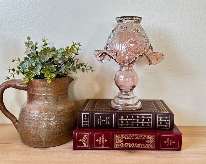 Vintage Fairy Lamp Fenton Cabbage Rose Fairy Lamp Candleholder - Etsy