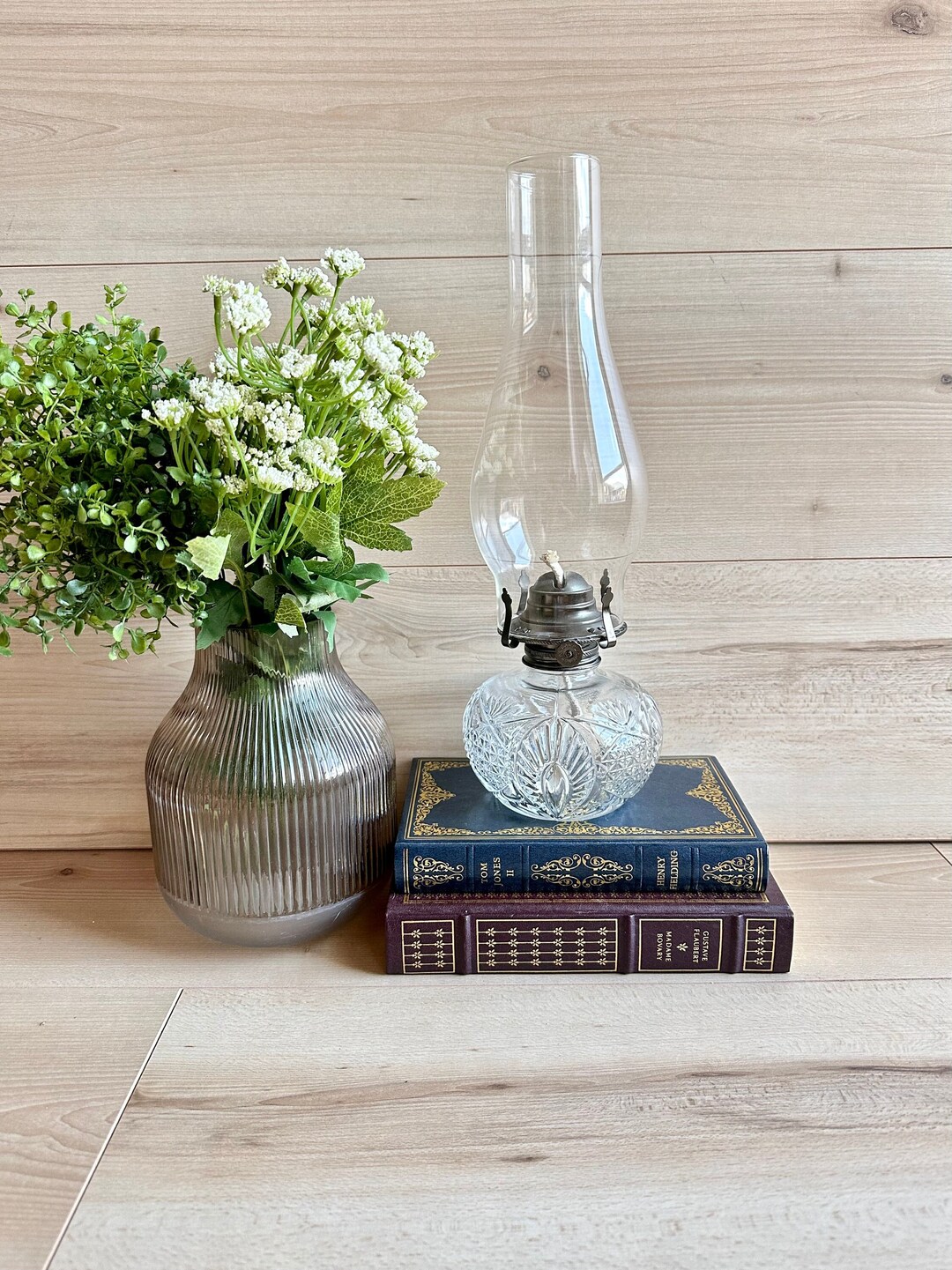 Vintage Oil Lamp Clear Glass Oil Lamp Lamplighter Farm Oil - Etsy