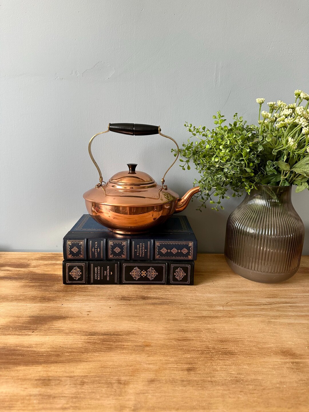 Vintage Copper Teapot Primitive Kitchen Decor Cottage Core Decor - Etsy