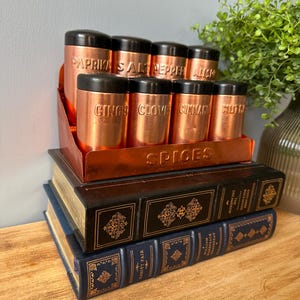 Vintage Copper Spice Rack Rustic Kitchen Decor - Etsy