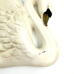 Vintage Chalkware Swan Set | Miller Studio Chalkware White Swan Hanging ...