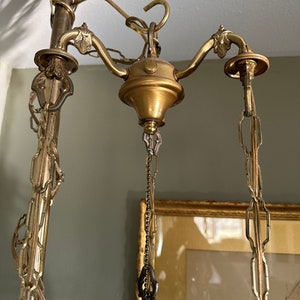 Vintage Swag Lamp Hollywood Regency Triple Swag Light Triple Globe ...