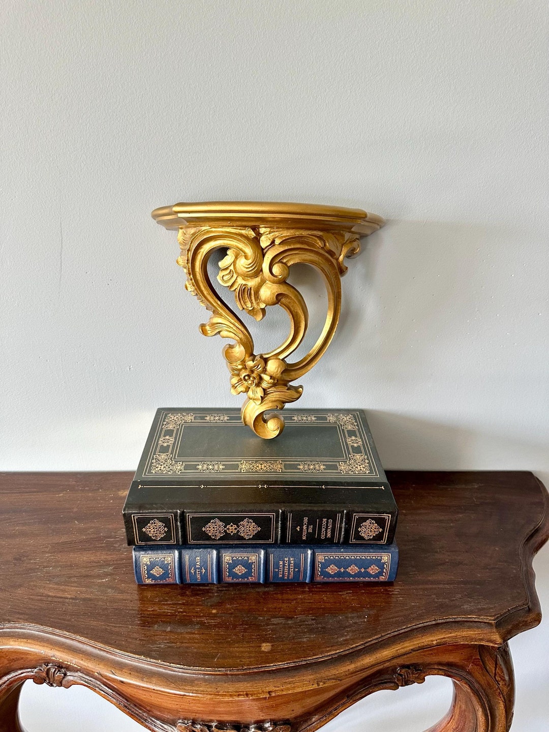 Vintage Shelf Ornate Gold Toned Syroco Hanging Shelf - Etsy