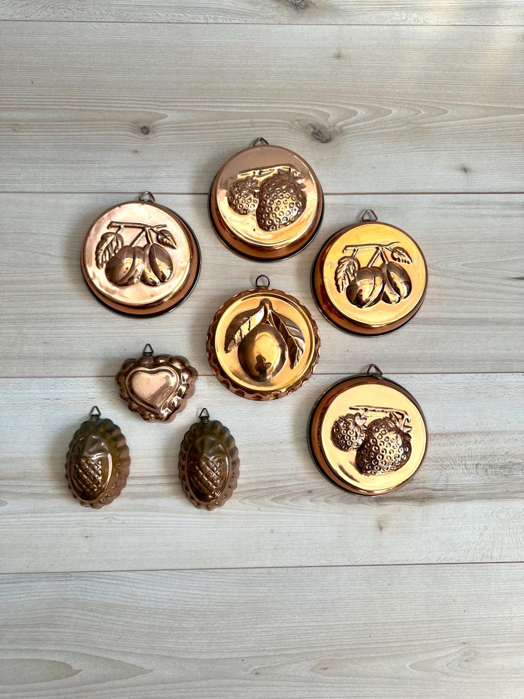 Vintage Copper Mold Plaques | Copper Wall Decor | Rustic Kitchen Decor ...