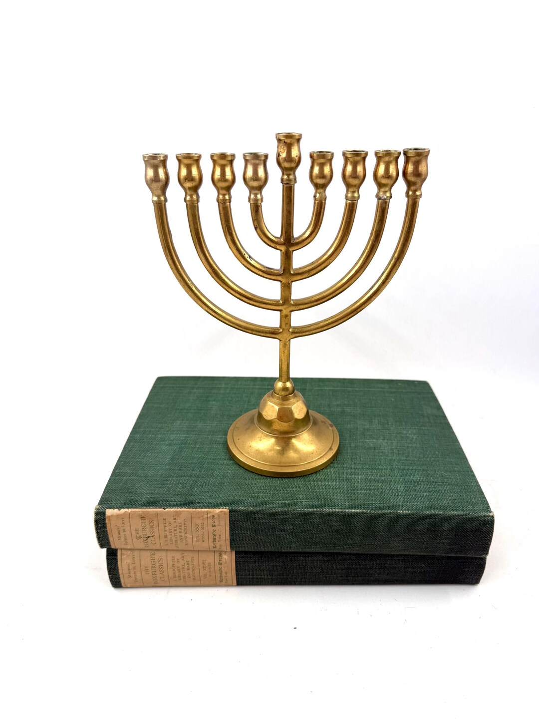 Vintage Small Candelabra | Brass Menorah | Brass Candelabra Candelstick ...
