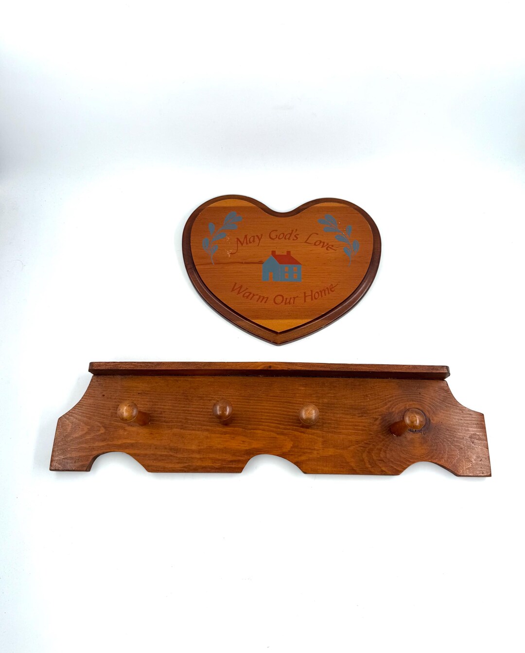 Vintage Grandma Core Decor | Rustic Grandmacore Wall Hanger | Heart ...