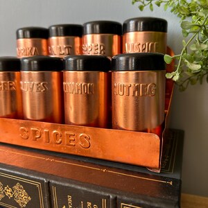 Vintage Copper Spice Rack Rustic Kitchen Decor - Etsy