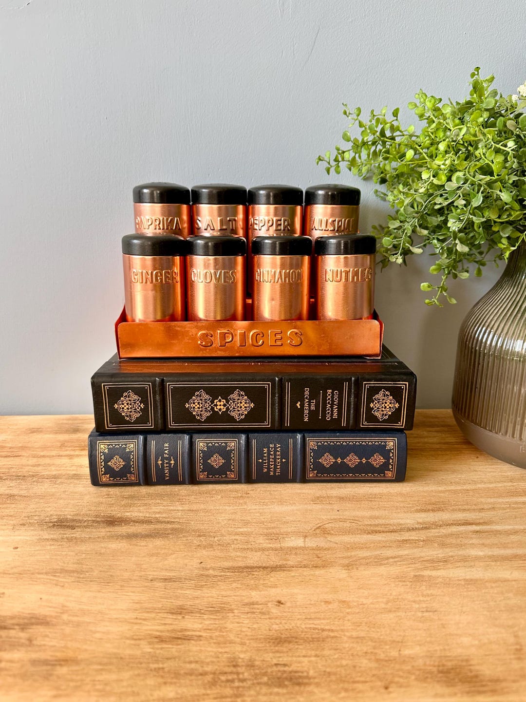 Vintage Copper Spice Rack Rustic Kitchen Decor - Etsy