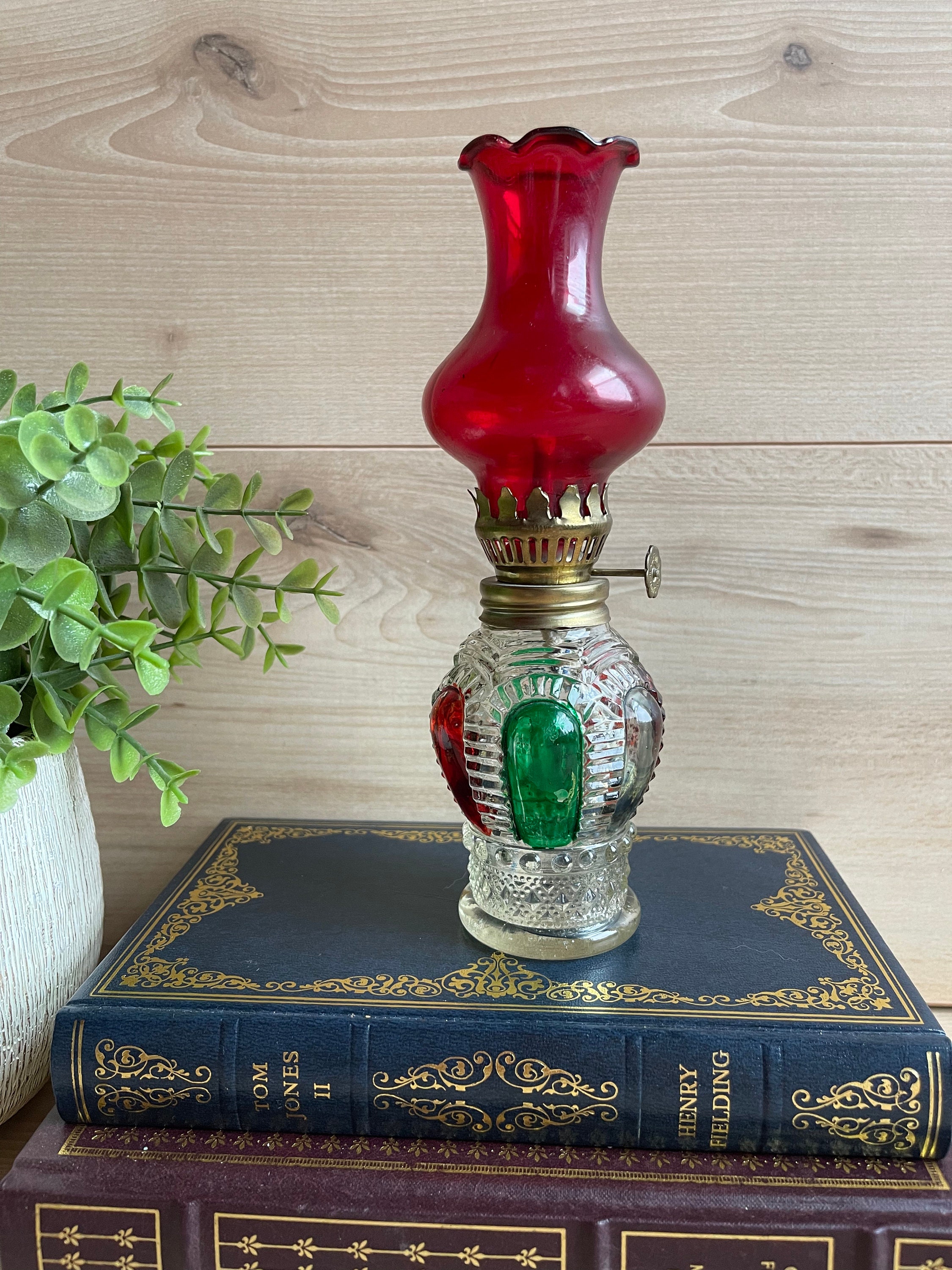 Vintage MCM Oil Lamp Small Multicolored Oil Lamp - Etsy