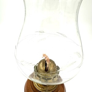 Vintage Oil Lamp | Rustic Wooden Oil Lamp | Cottage Core Decor - Etsy