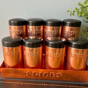 Vintage Copper Spice Rack Rustic Kitchen Decor - Etsy